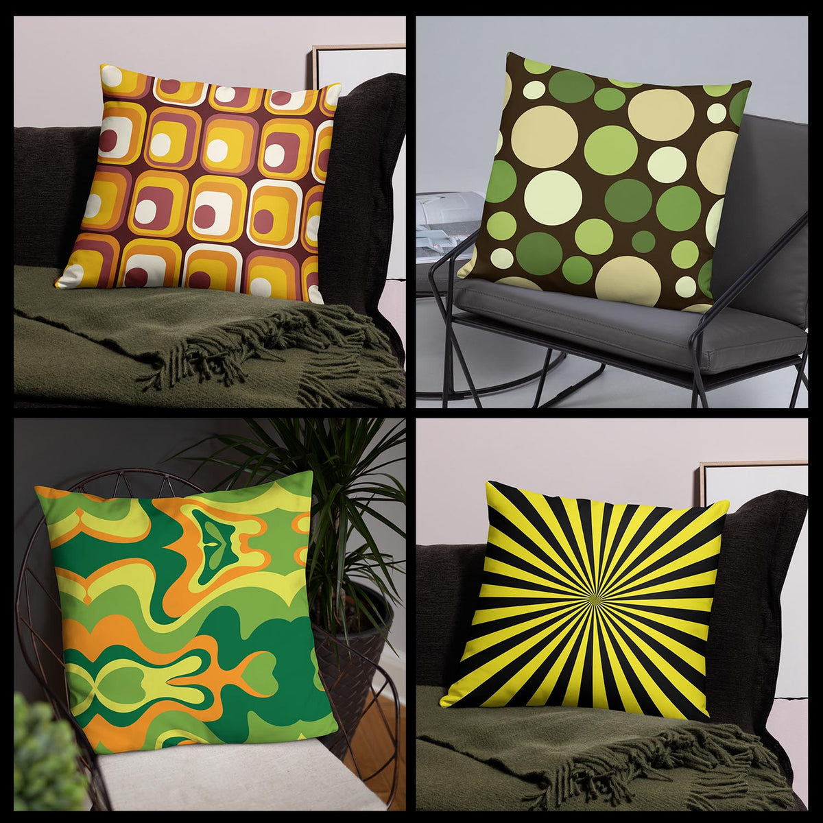 Funky Throw Pillows – Retro Home Decor Infusion! – VINTARAMA